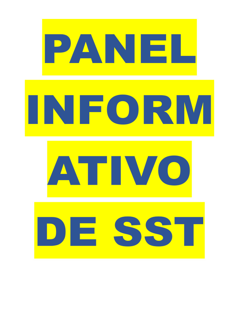 Panel Informativo de SST | PDF | Ciencia y matemáticas