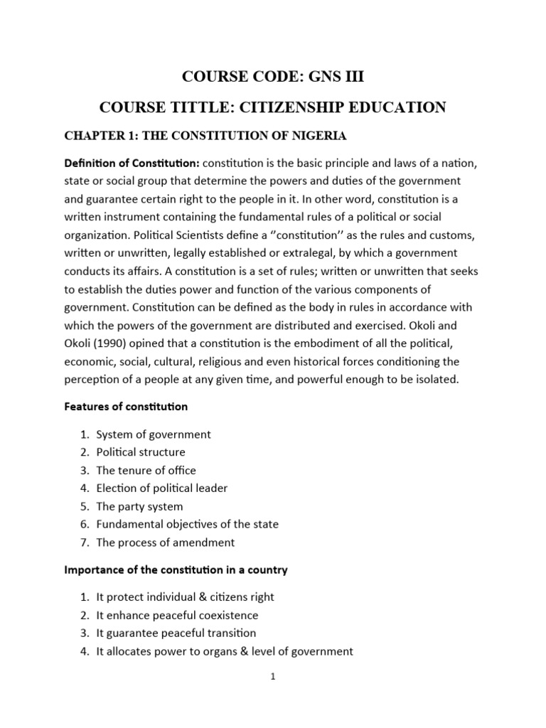 CITIZENSHIP EDUCATION 2 | PDF | Constitution | Rule Of Law