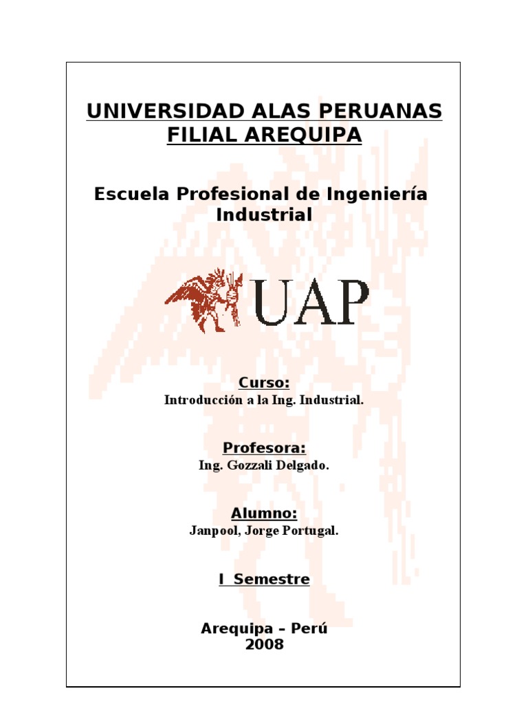 Caratula UAP | PDF | Ciencia y Tecnología | Ingeniería