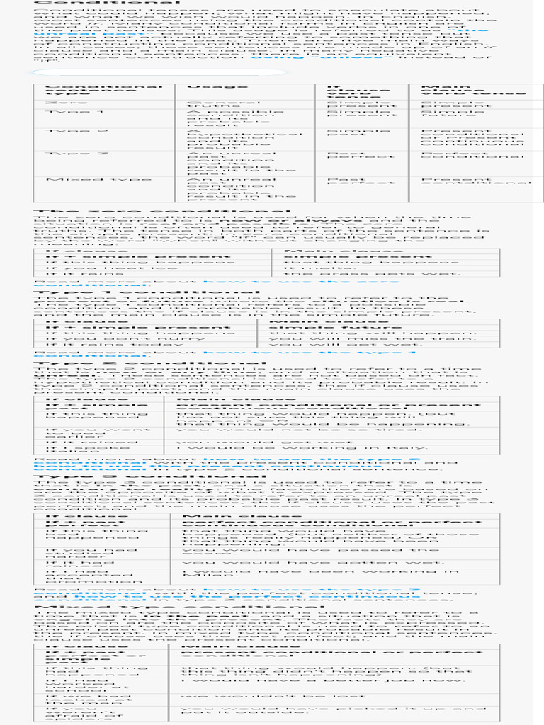 Conditional EF Global | PDF | Linguistics | Grammar