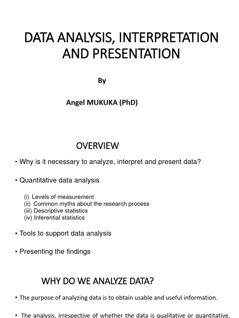 DATA ANALYSIS, INTERPRETATION AND PRESENTATION | PDF | Data Analysis ... DATA ANALYSIS, INTERPRETATION AND PRESENTATION | PDF | Data Analysis ...