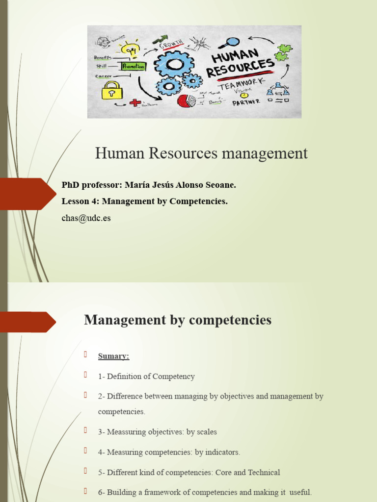 Human Resources Management. LESSON 4 | PDF | Goal | Risk