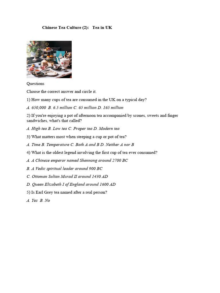 English Tea Culture | PDF