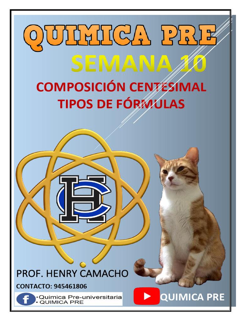 Semana 10 - Composicion Centesimal - Tipos de Fórmulas | PDF ...