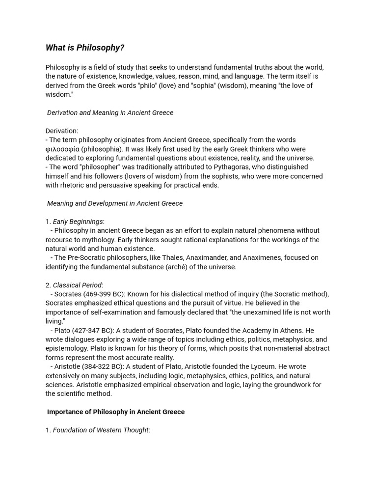 Philosophy | PDF | Ancient Greek Philosophy | Epistemology