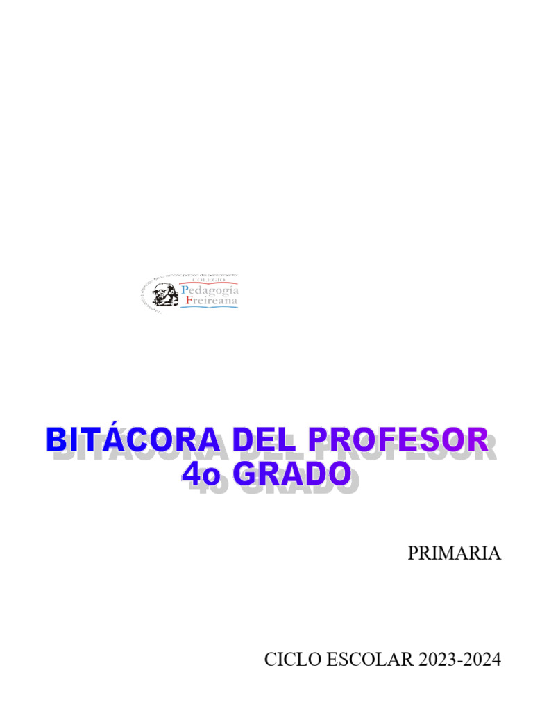 Bitacora Profesor 23 24 | PDF | Maestros