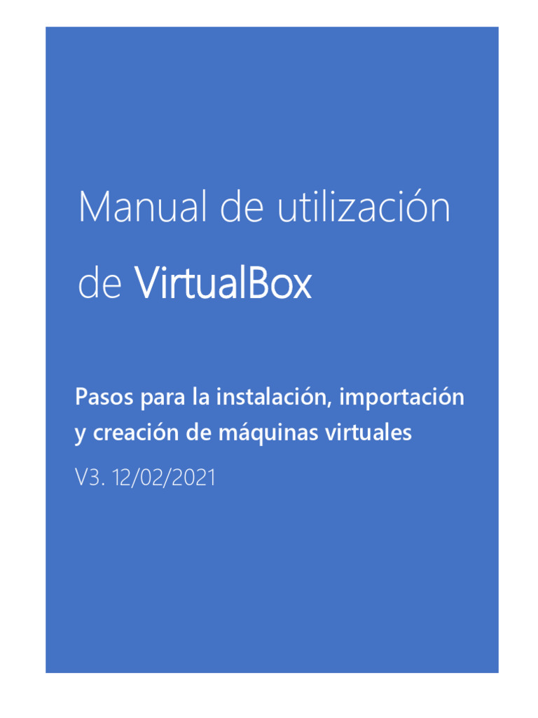 Manual VirtualBOX | PDF | Máquina virtual | Sistema operativo