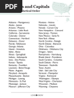 50 State Capitals | PDF | Cheyenne Tribe | Arapaho