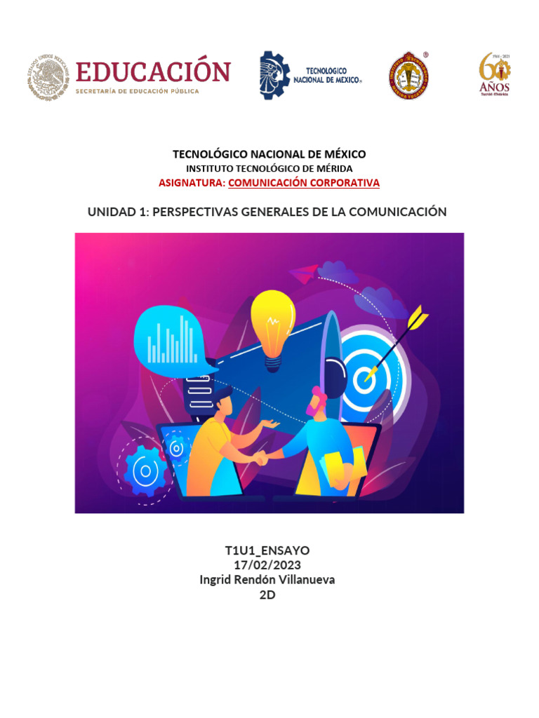 T3u1 - Ensayoadmonimportancia - Rendon Ingrid | PDF | Comunicación ...