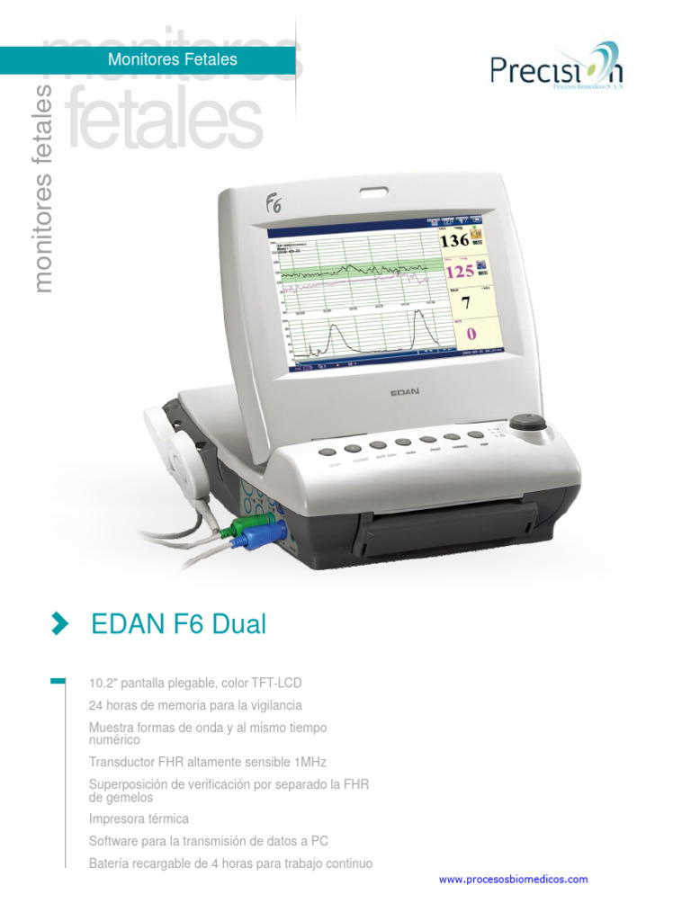 Monitor Fetal Edan f6 Dual | PDF | Ultrasonido | Ultrasonido médico