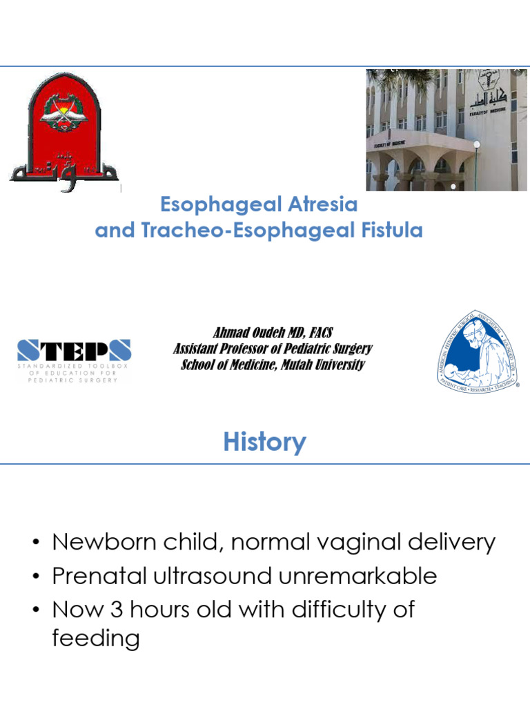 Esophageal Atresia & TE Fistula Guide | PDF | Diseases And Disorders ...