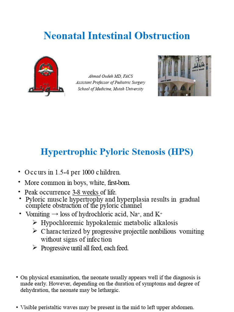 Neonatal Intestinal Obstruction | PDF | Gastroenterology | Diseases And ...
