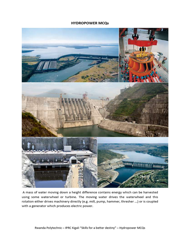 HYDROPOWER MCQs (4) | PDF | Hydroelectricity | Power Station