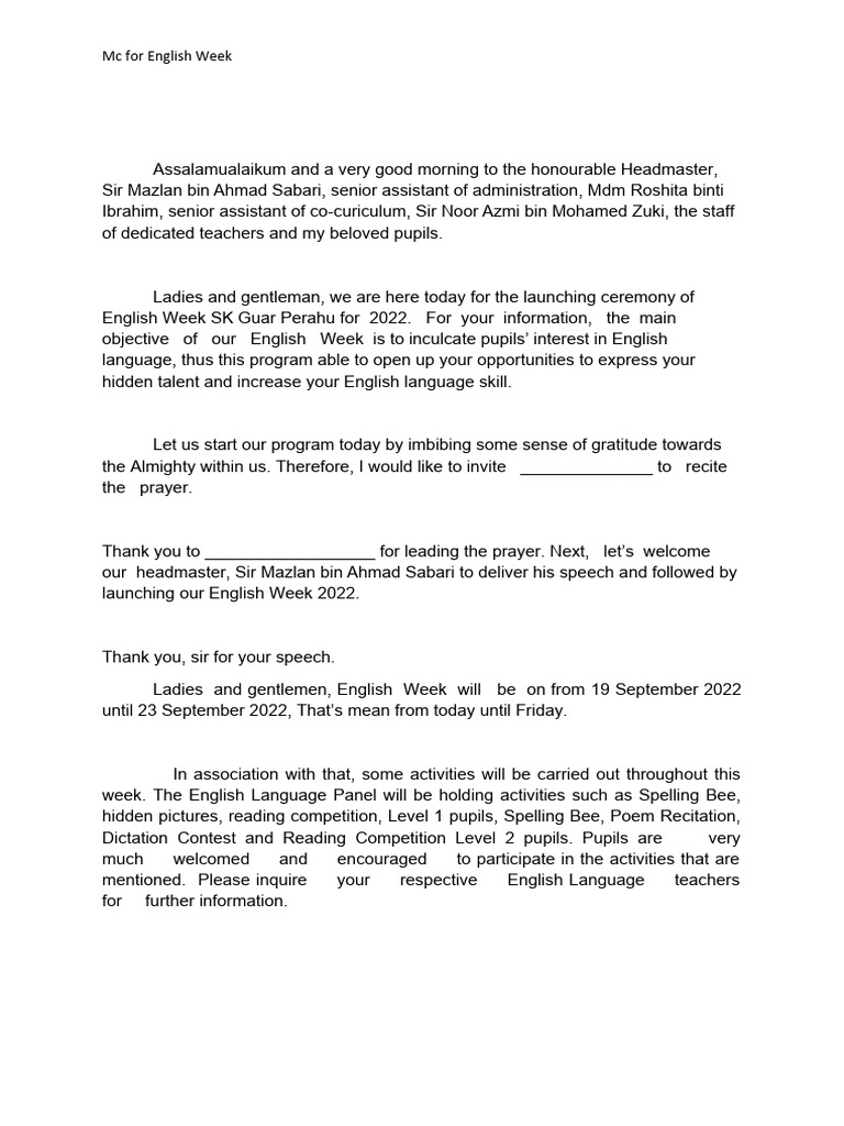 Teks Emcee | PDF | Career & Growth | Language Arts & Discipline