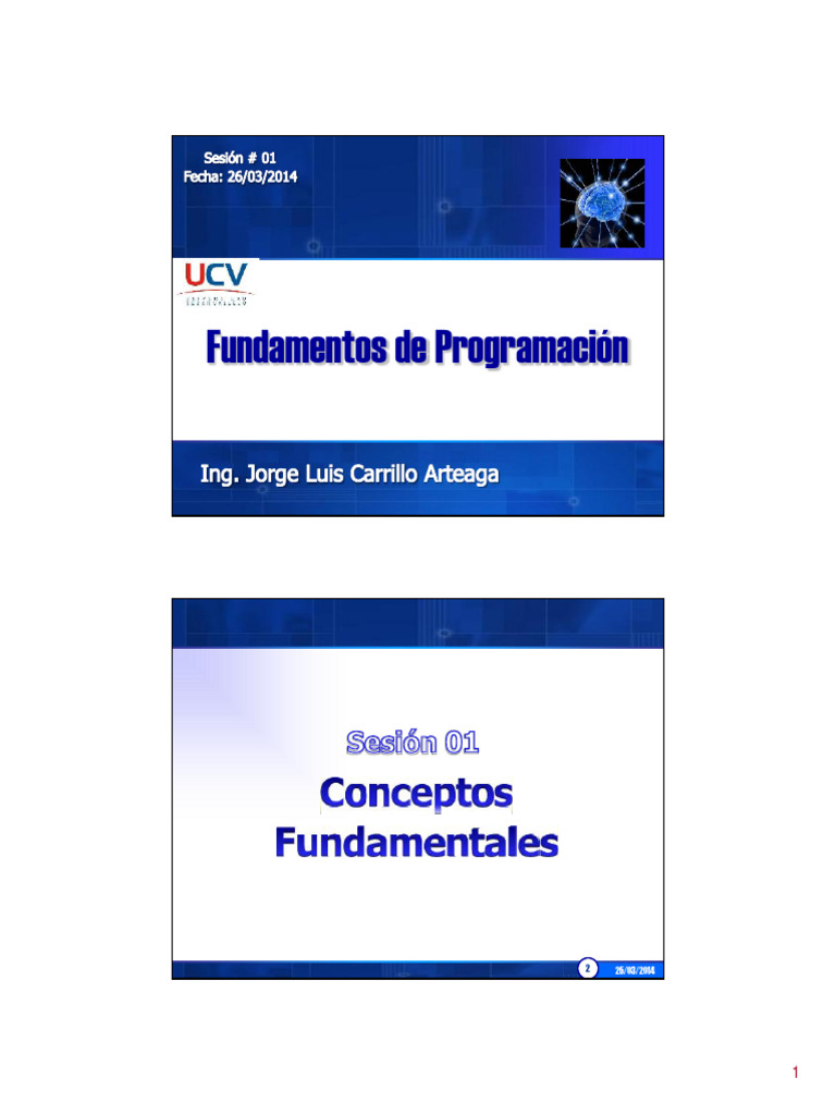 S01 - Conceptos Fundamentales | PDF | Programación | Programa de computadora