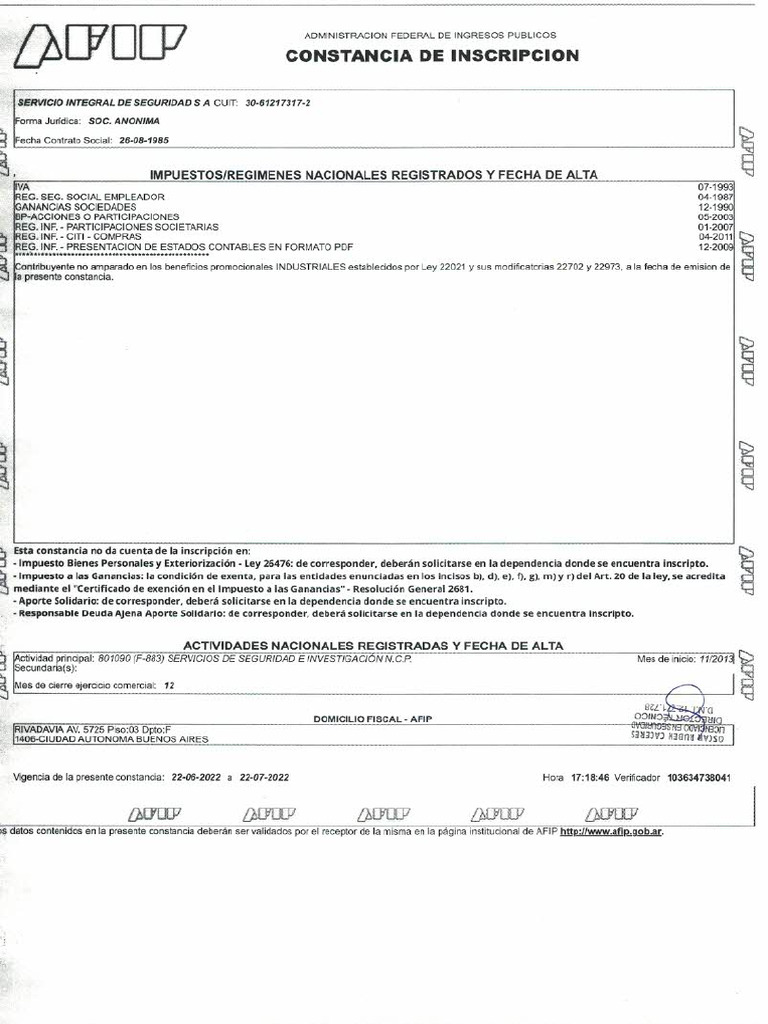 AFIP - Administración Federal de Ingresos Públicos | PDF