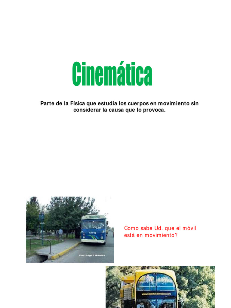 3 - Cinematica Diaposit | PDF | Velocidad | Cinemática