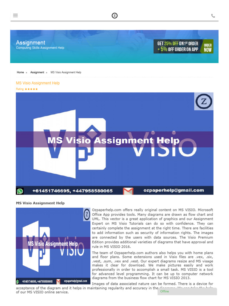 MS Visio Assignment Help | PDF | Computing