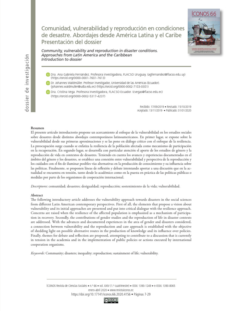 Comunidad y Desastres en América Latina Estrategias de Intervención ...
