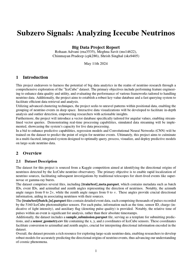 Subzero Signals Neutrinos Under the Ice | PDF | Cluster Analysis | Linear Regression