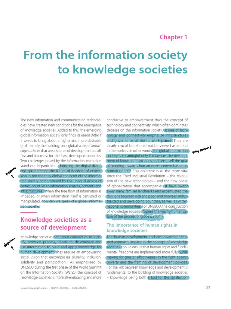 Towards Knowledge Societies - UNESCO World Report | PDF | Information | Internet