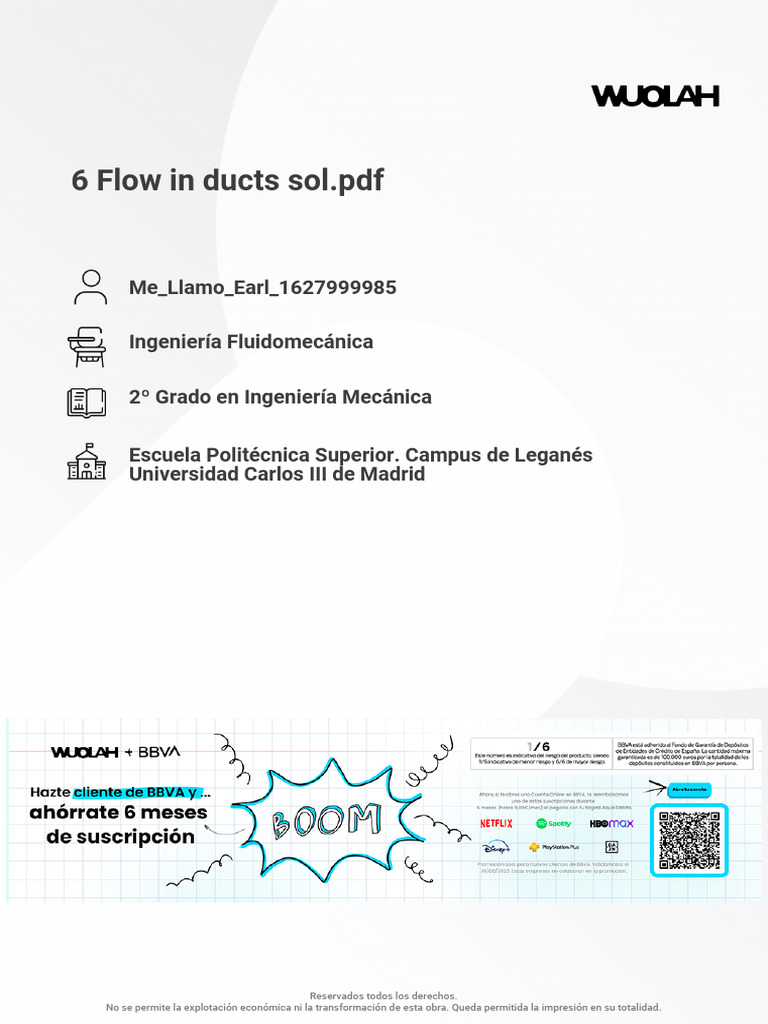 6 Flow in ducts sol | PDF | Ingeniería mecánica