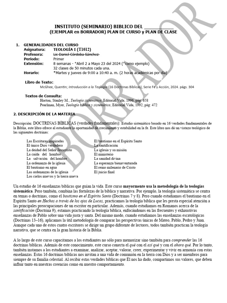 Teo 1 | PDF | Biblia | Teología