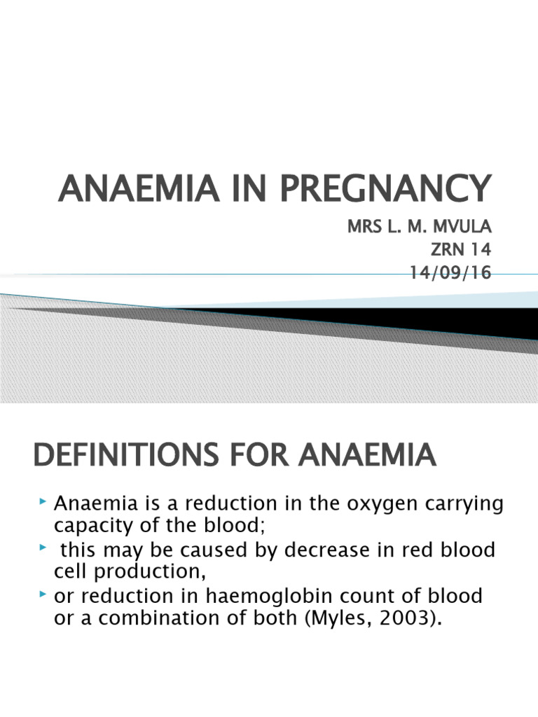 Understanding Anaemia in Pregnancy | PDF | Pregnancy | Anemia