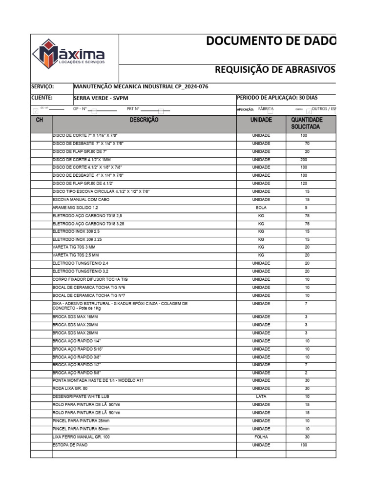 Aquisição de Material (Consumiveis) | PDF | Metais | Metais de transição