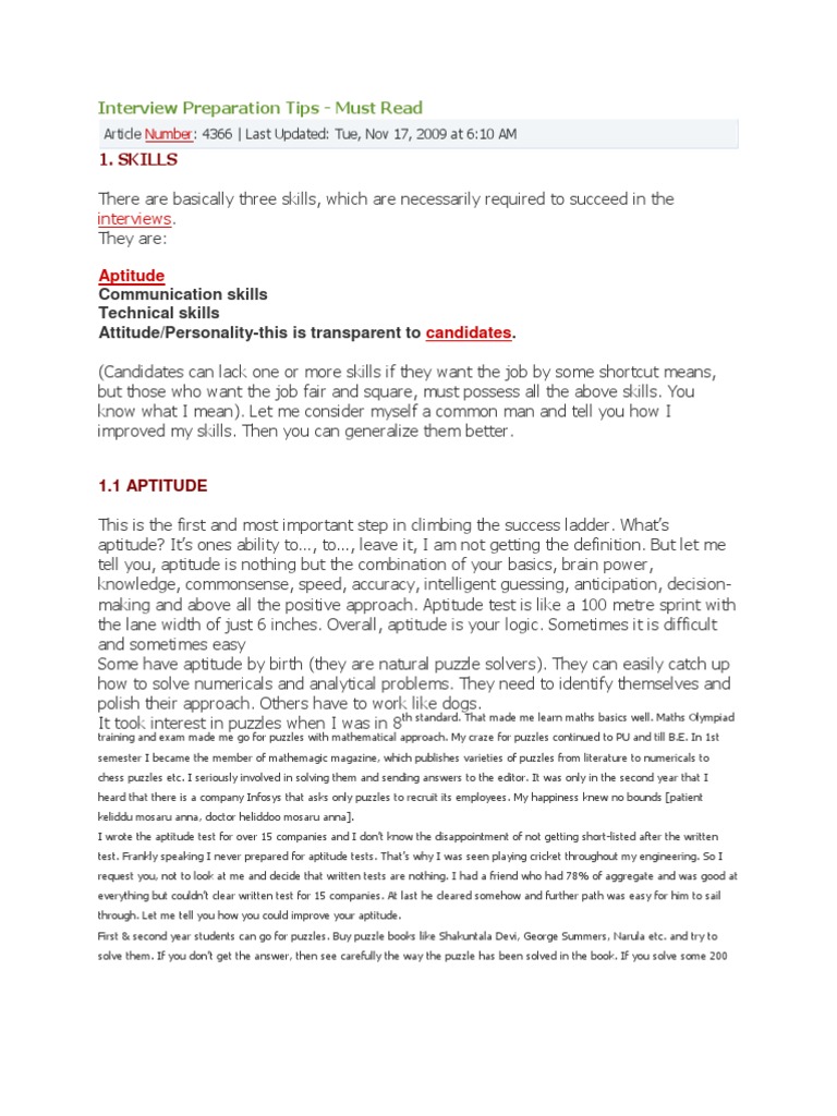 Skills: Interviews | PDF | Scheduling (Computing) | Operating System