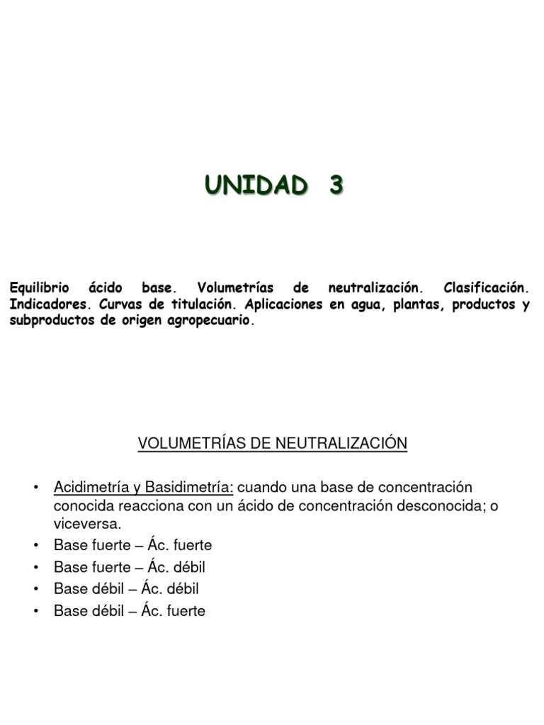 UNIDAD 3 QAA Teo-Prac | PDF | Valoración | Química