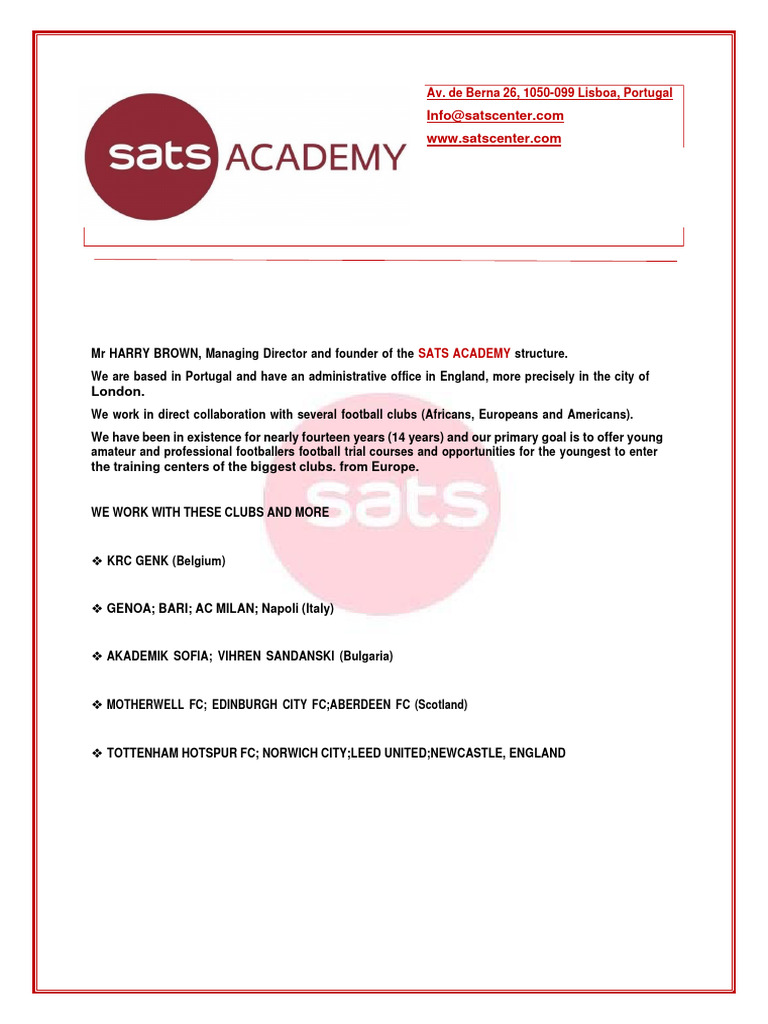 Sats Academy Player | PDF