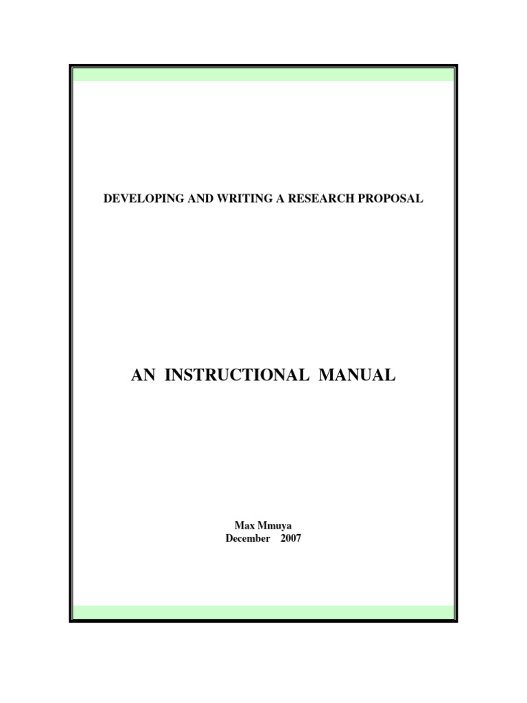 Research Proposal Writing Guide | PDF | Methodology | Qualitative Research