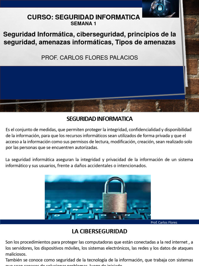 Introducción a la Seguridad Informática | PDF | Seguridad | La seguridad informática