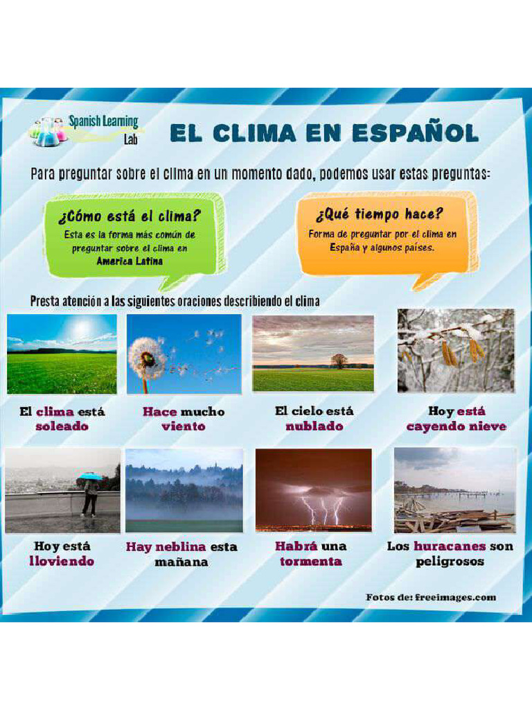 El Clima en Español | PDF