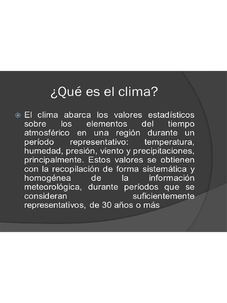 ¿Qué+es+el+clima | PDF