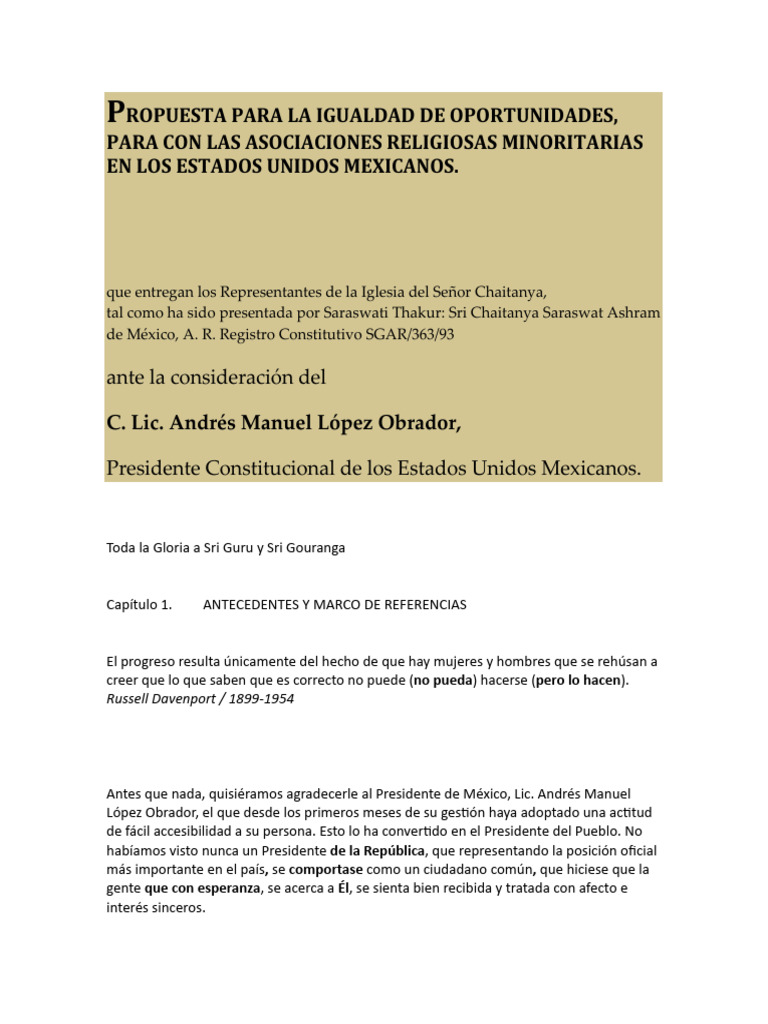 Igualdad para Minorías Religiosas en México | PDF | Grupo minoritario ...