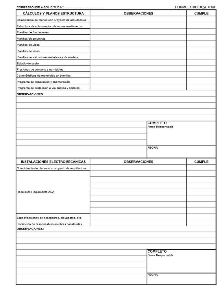 FORMULARIO DCyE 8bis | PDF