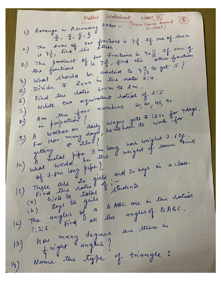 Class_VI_ANNUAL_WORK_SHEET | PDF