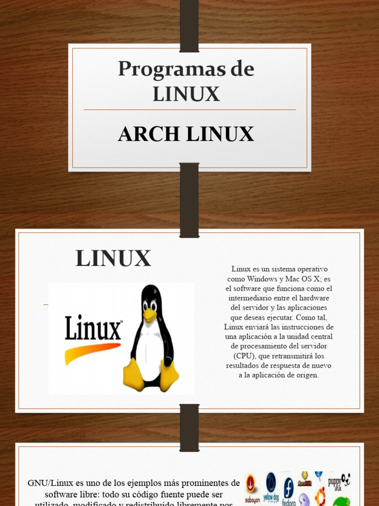 Copia de Programas de LINUX | PDF | Distribución de Linux | Software libre