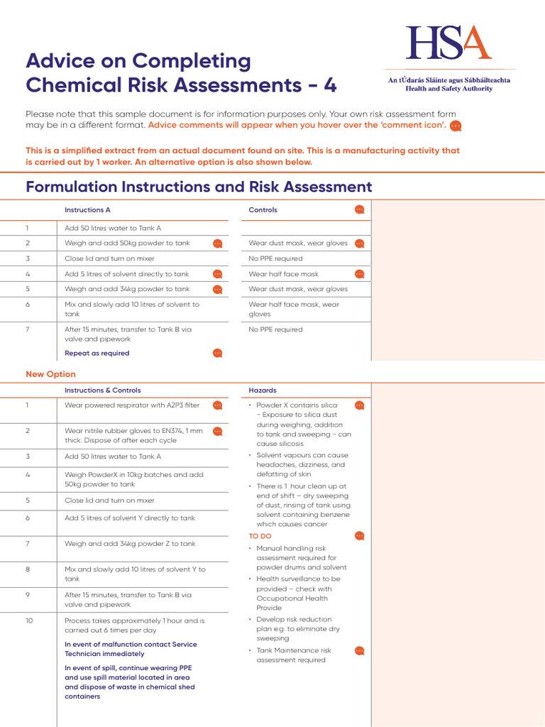 Chemical Risk Assessment Guide | PDF | Personal Protective Equipment ...