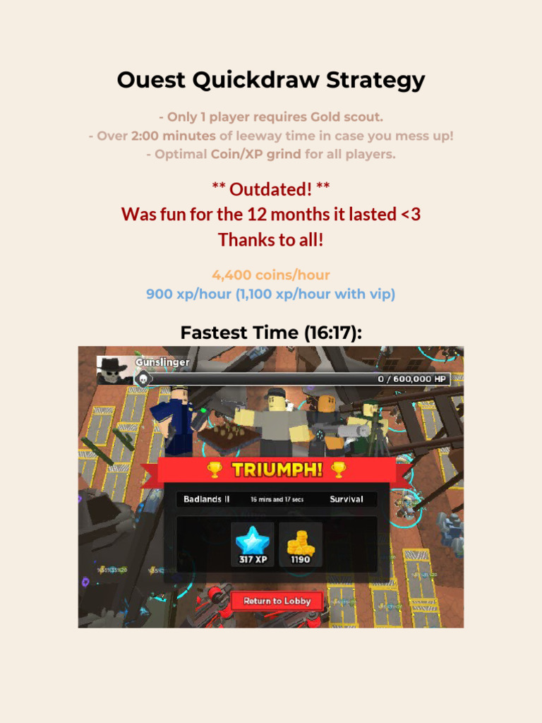 Ouest Quickdraw Strategy Guide | PDF