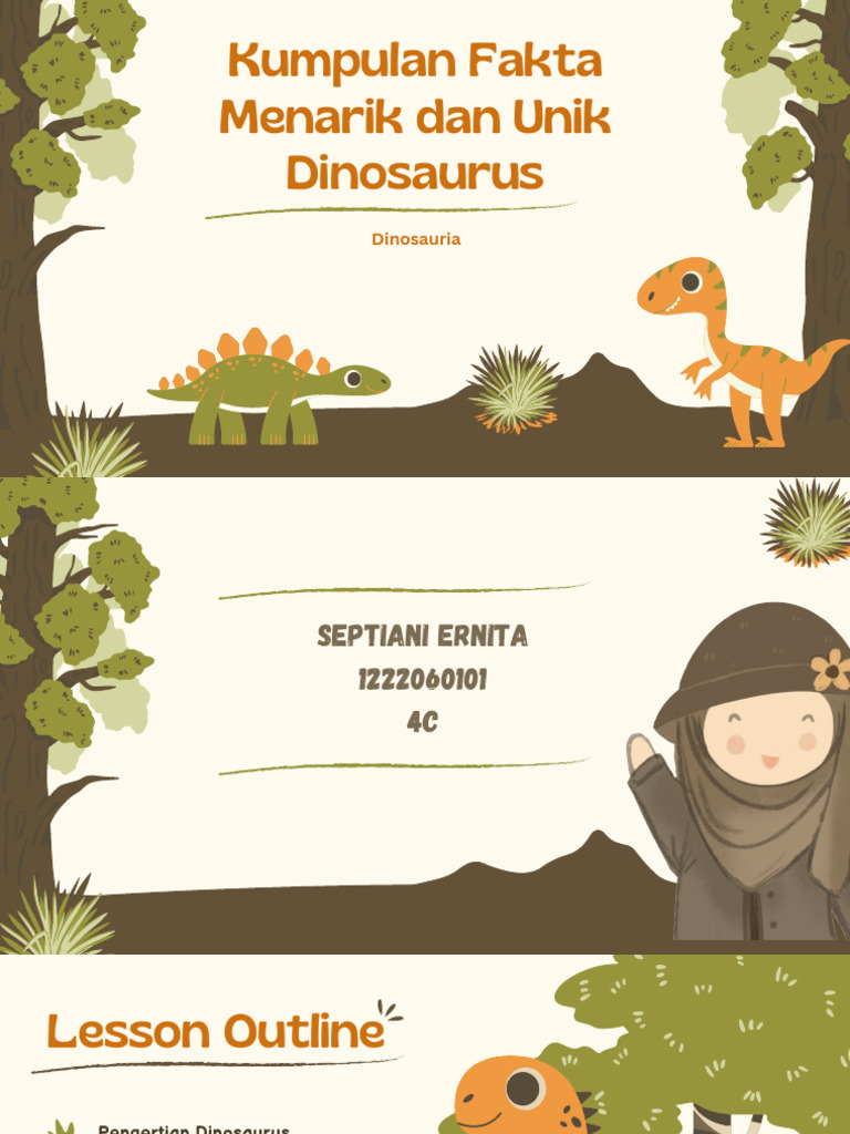 Septiani Ernita - 1222060101 (PPT Dinosaurus) | PDF