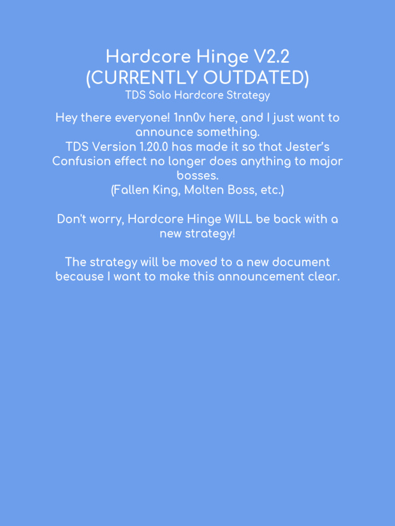 TDS Hardcore Hinge V2.1 | PDF