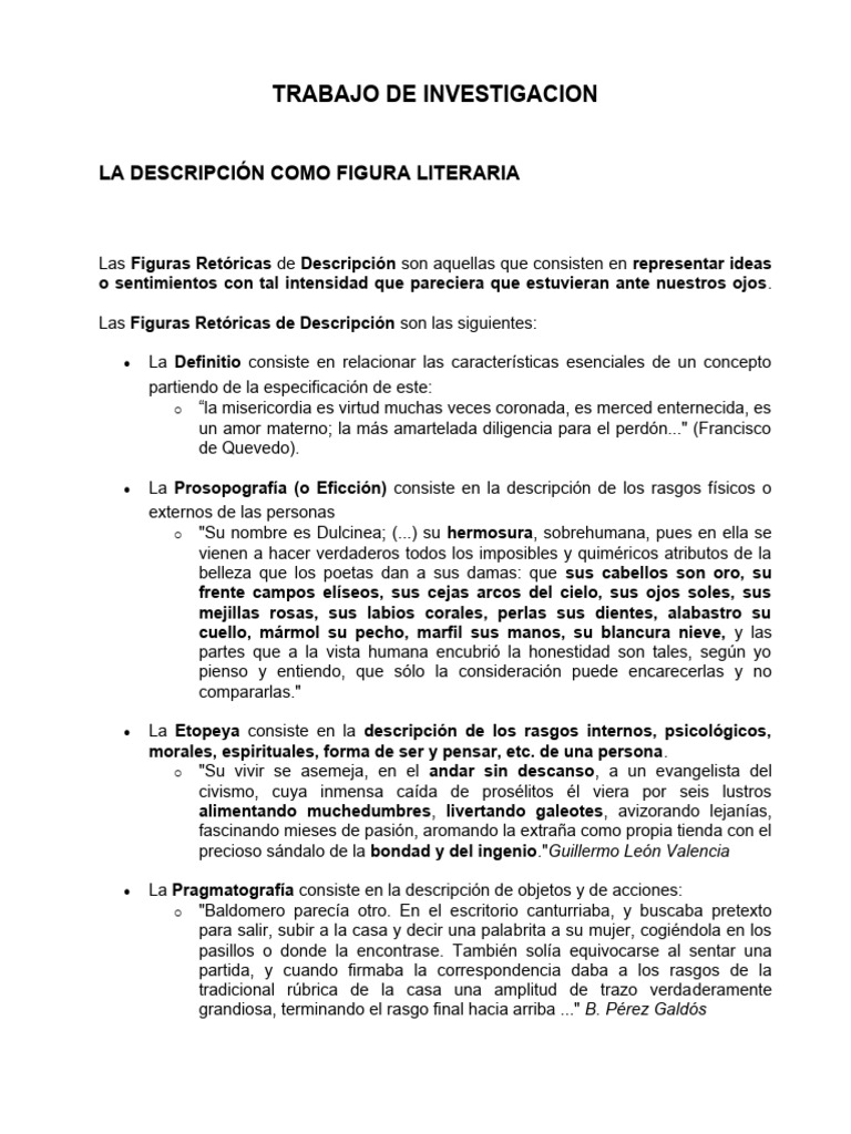 La Descripción Como Figura Literaria | PDF