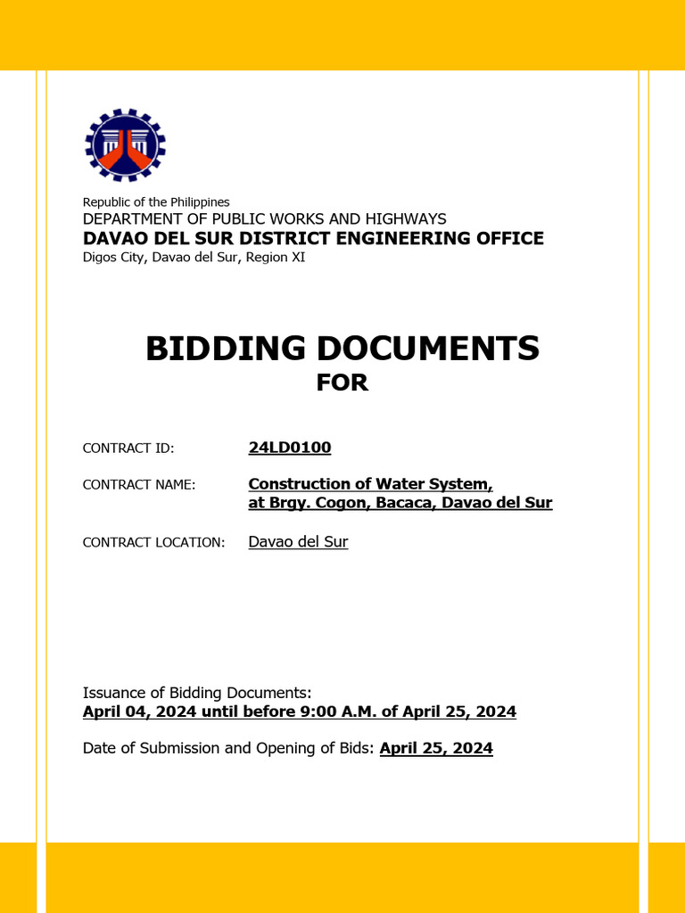 Bidding Docs For 24ld0100 For Posting | PDF | Zip (File Format ...