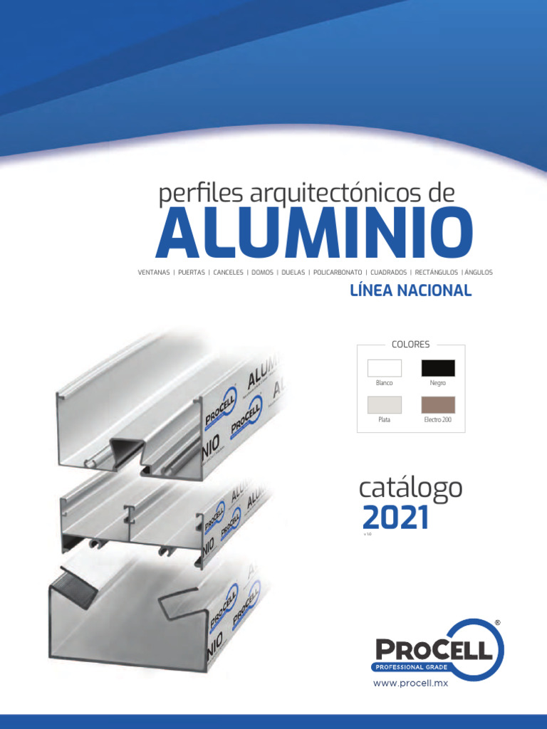 Catálogo De Perfiles De Aluminio 2021 Pdf