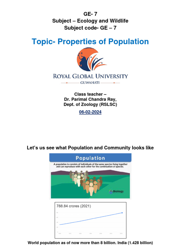 Properties of Population in Ecology | PDF | Demography | Logistic Function