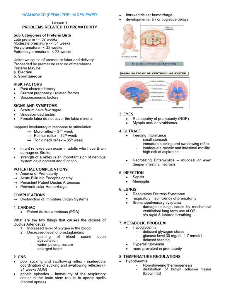 MCP Pedia Prelim - Endterm | PDF | Medical Specialties | Maternal Health