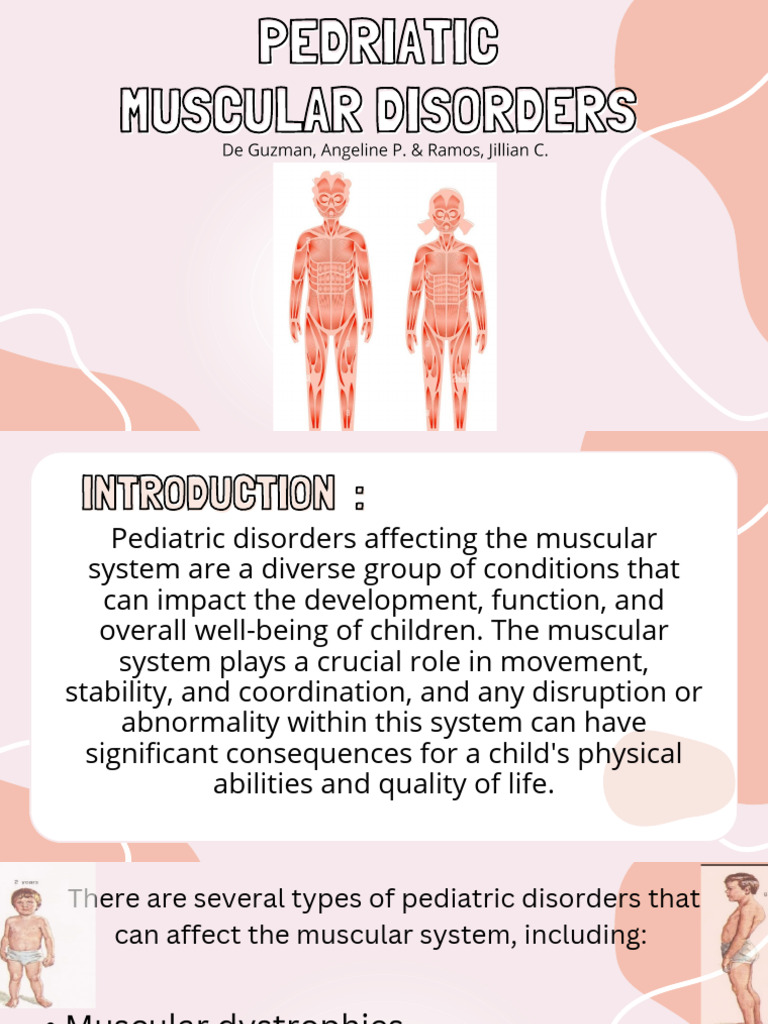 Pediatric Muscular Disorders | PDF | Muscular Dystrophy | Cerebral Palsy